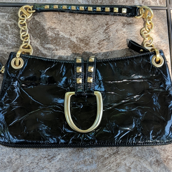 colin colette | Bags | Black Purse Gold Rivets Leather Is As Soft As ...